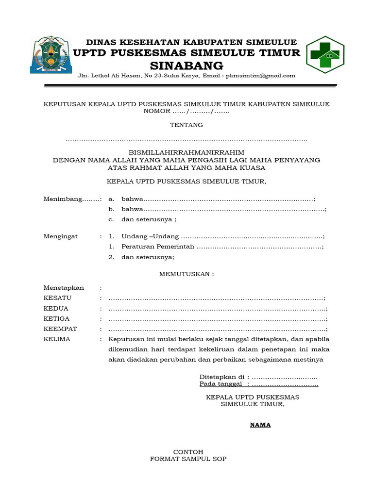 Contoh Format Sesuai Tata Naskah 2 | PDF