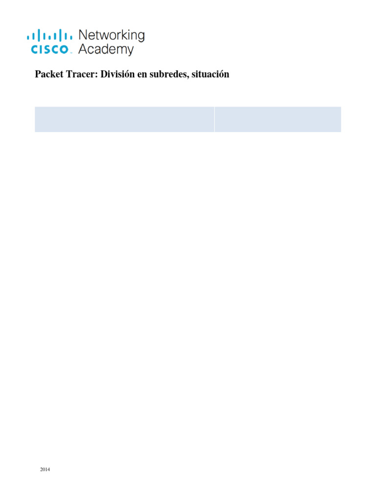 11 7 5 Packet Tracer Subnetting Scenario Pdf Dirección Ip Poco