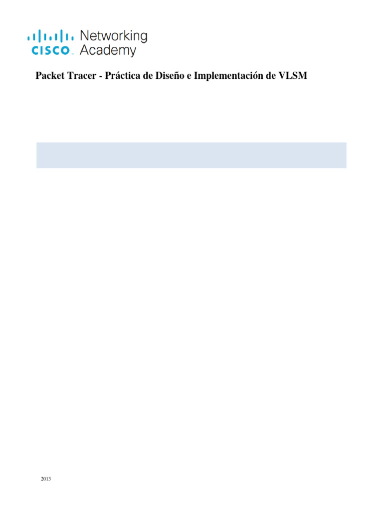 Diseño e Implementación de VLSM | PDF | Computers | Home & Garden