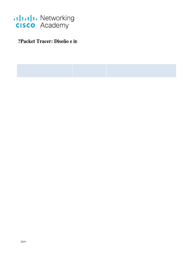 11.10.1 Packet Tracer - Design and Implement A VLSM Addressing Scheme | PDF | Computers