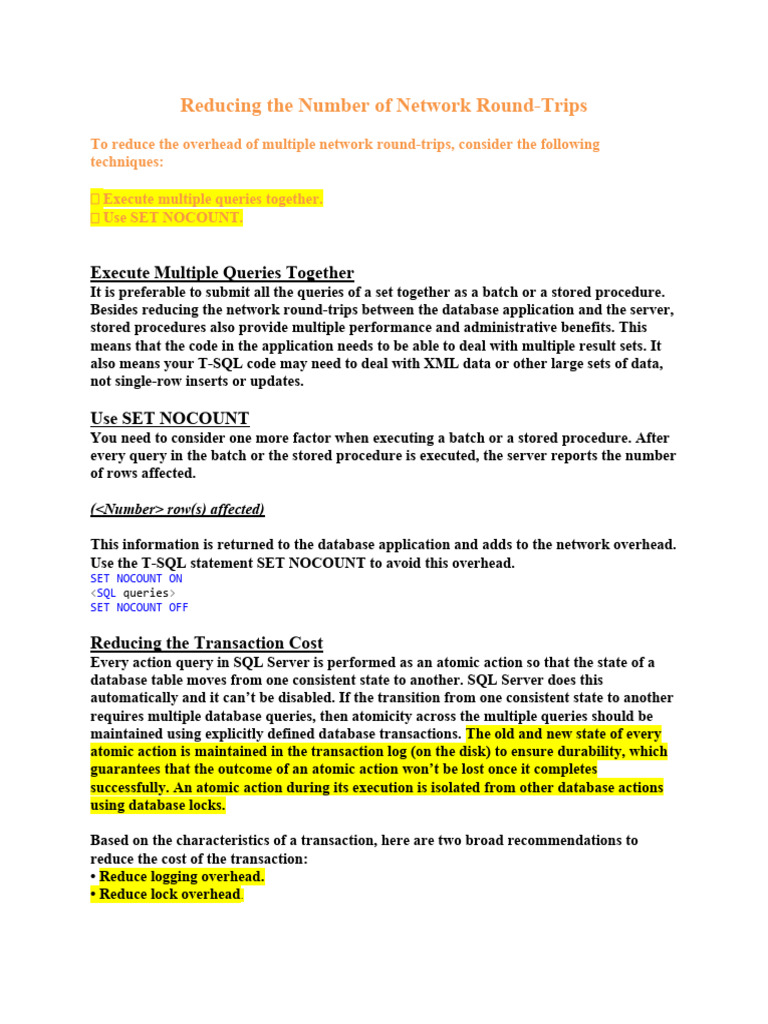 Reducing The Number of Network Round | PDF