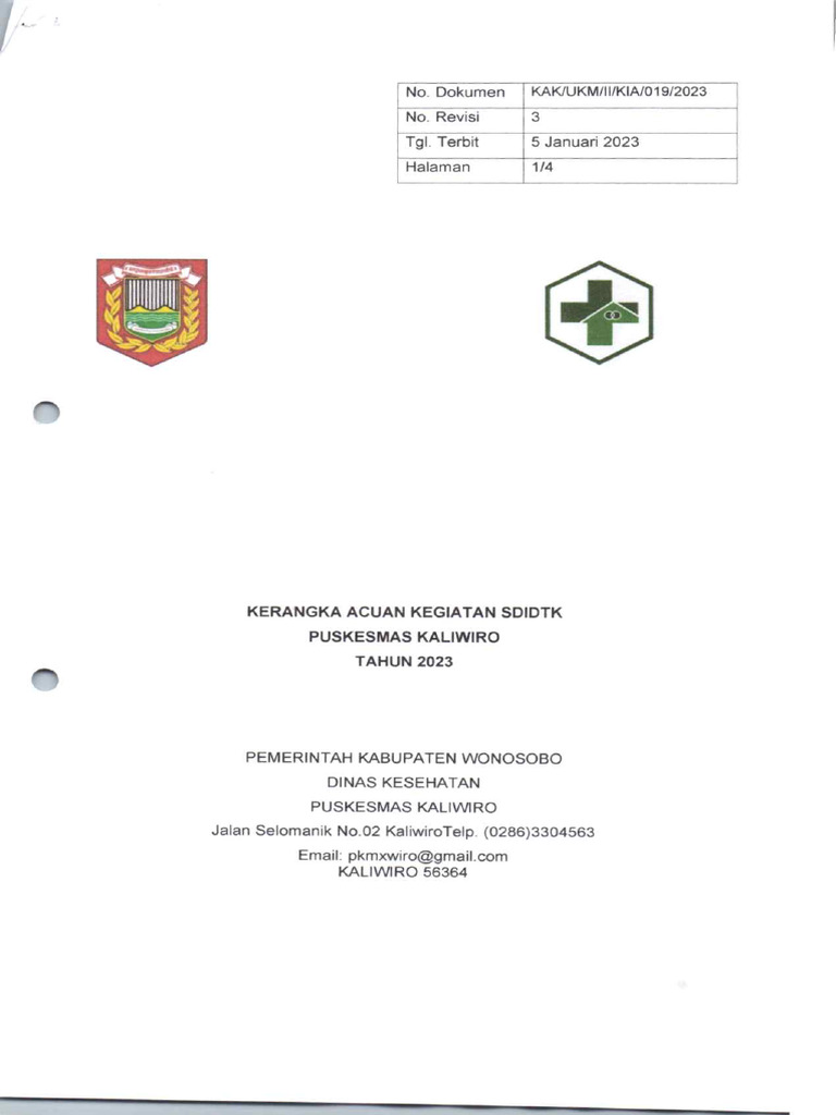 Kak Pemeriksaan SDIDTK | PDF