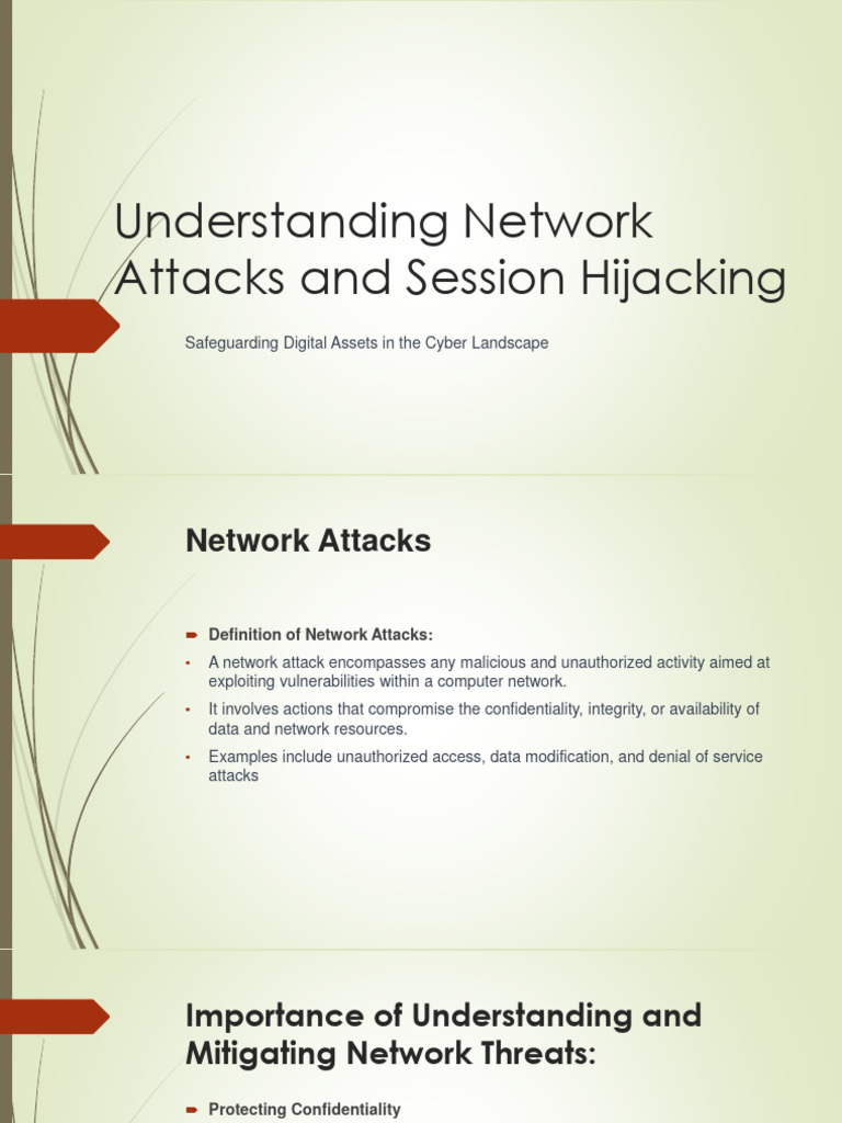 Understanding Network Attacks and Session Hijacking | PDF | Security | Computer Security