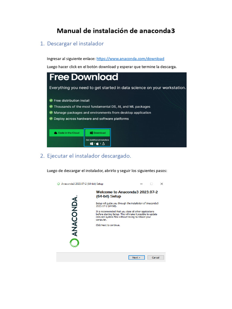 Manual de Instalación Jupyter Notebook | PDF | Informática