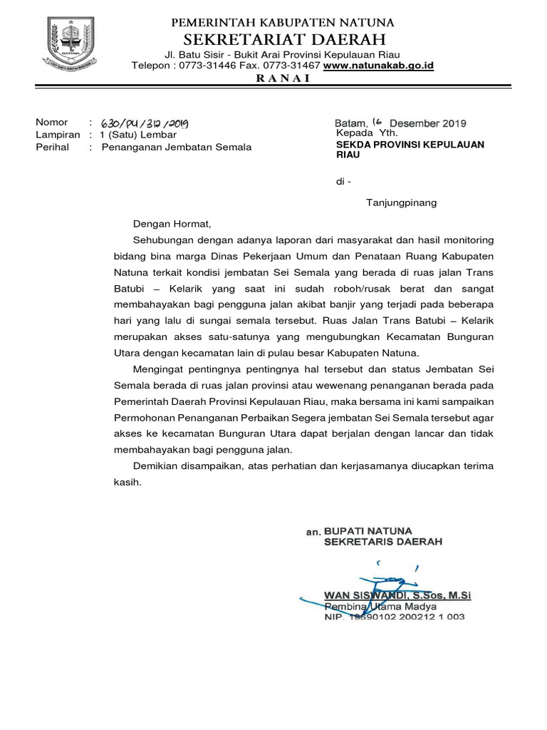 Penanganan Jembatan Semala SEKDA | PDF