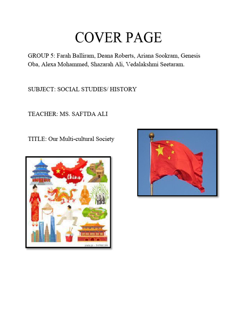 Social Studies Chinese Project. | PDF | Chinese Cuisine | Trinidad And ...