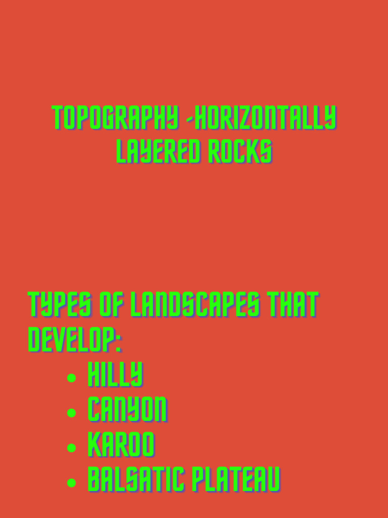 Topography - Horizontally Layered Rocks | PDF