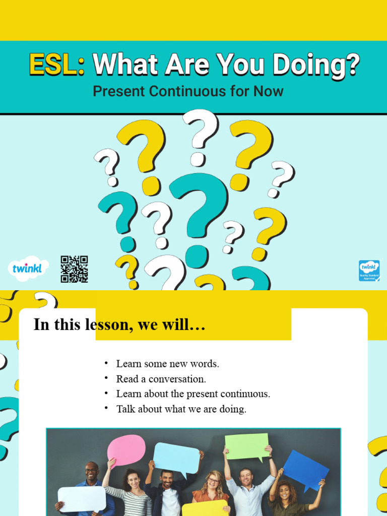 Present Continuous for ESL Learners | PDF | Linguistics
