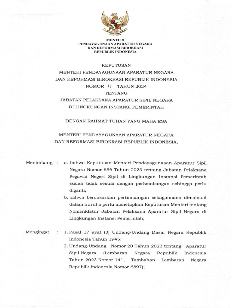 2024 Kepmen Panrb Nomor 11 Tahun 2024 Pdf