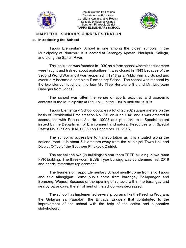 2.school's Current Situation | PDF | Learning | Schools