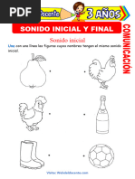 Evaluación Sonido Inicial - Docxpre Kinder | PDF