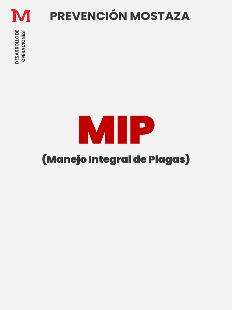 Mip Manejo Integrado De Plagas Pdf