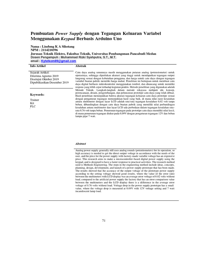 Jurnal Sistem Elektronika Daya (Lindung K A Sihotang) | PDF