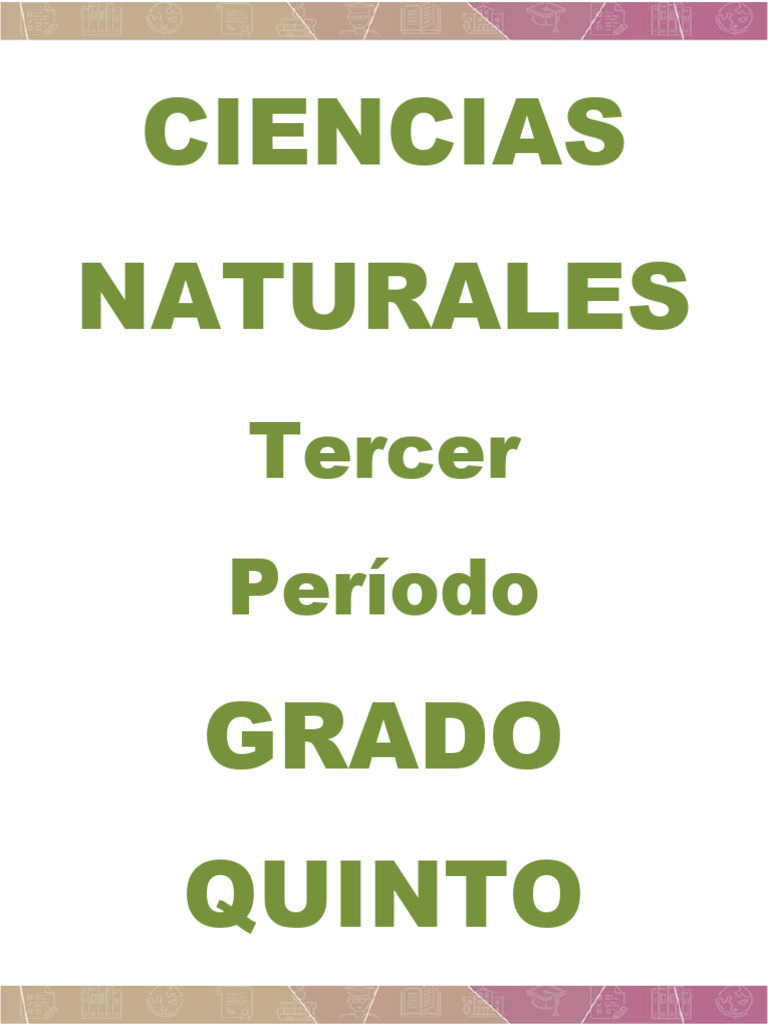 Ciencias Naturales 5° Tercer Periodo 2023 | Descargar gratis PDF | Agua ...