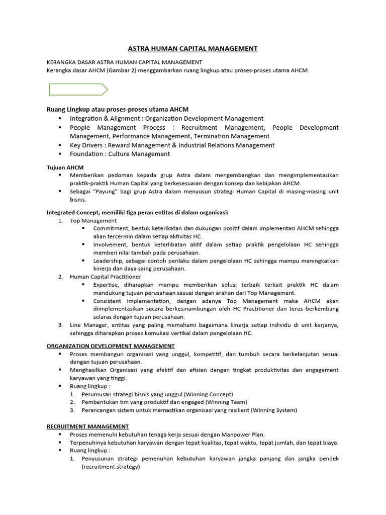 Kerangka Human Capital Astra | PDF | Karier & Perkembangan