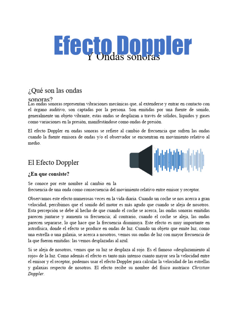 Fisica | PDF | Efecto Doppler | Sonido