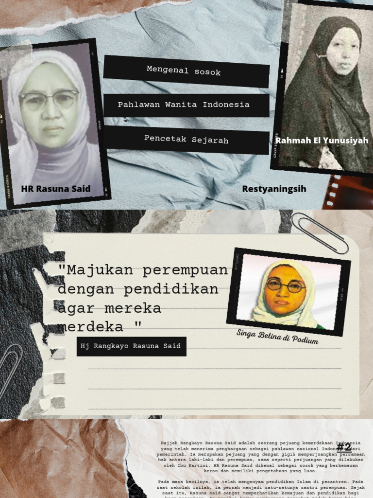 Pahlawan Wanita Indonesia: HR Rasuna Said | PDF | Agama & Spiritualitas