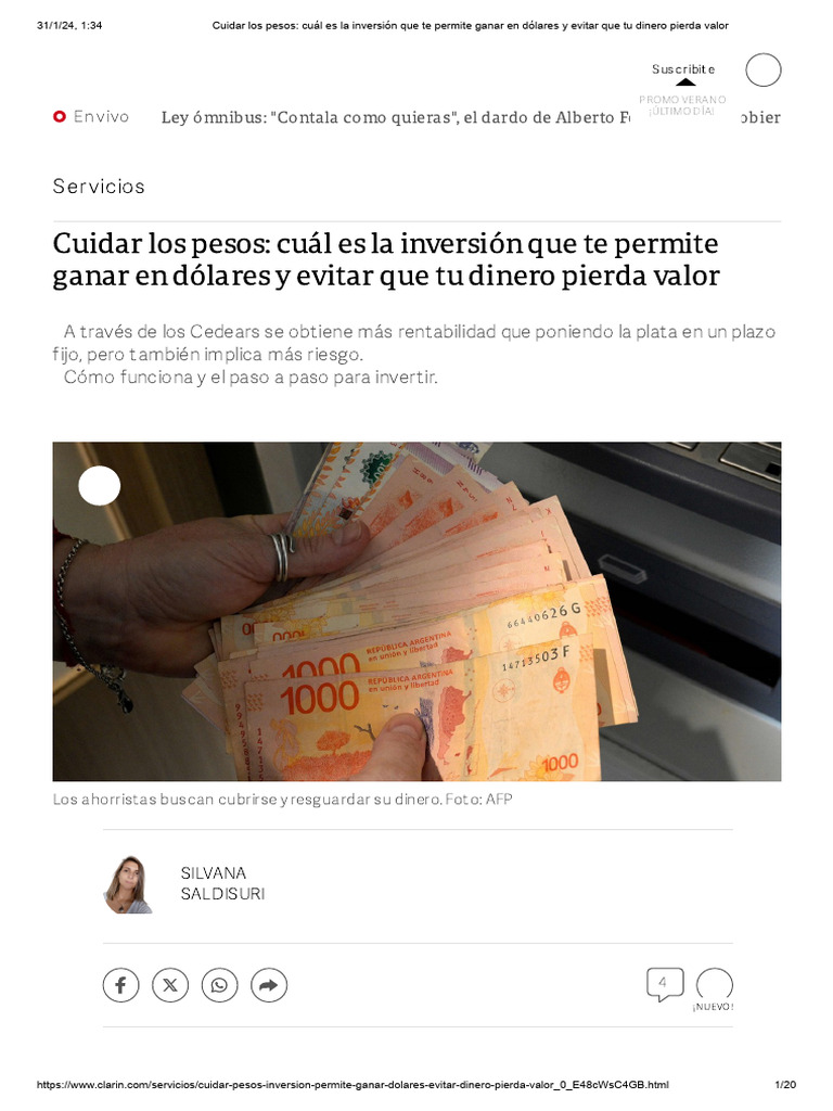 Cuál Es La Inversión Que Te Permite Ganar en Dólares | PDF | Compartir ...