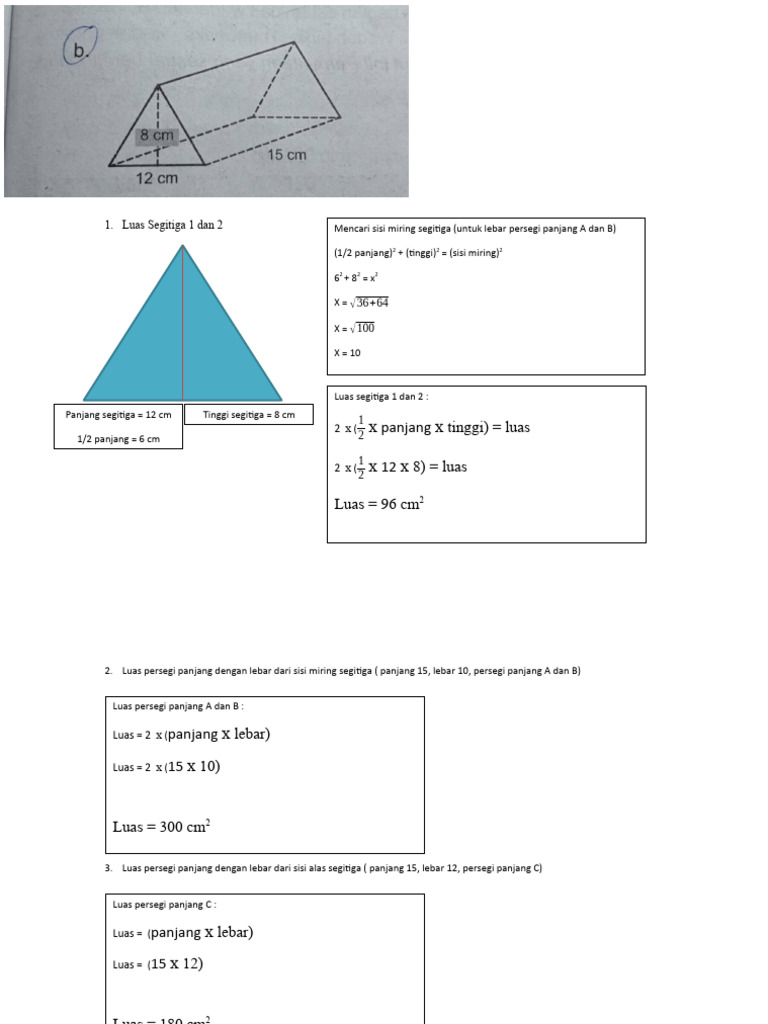 Luas Sebuah Prisma Segitiga Sama Kaki | PDF | Metode & Bahan Ajar
