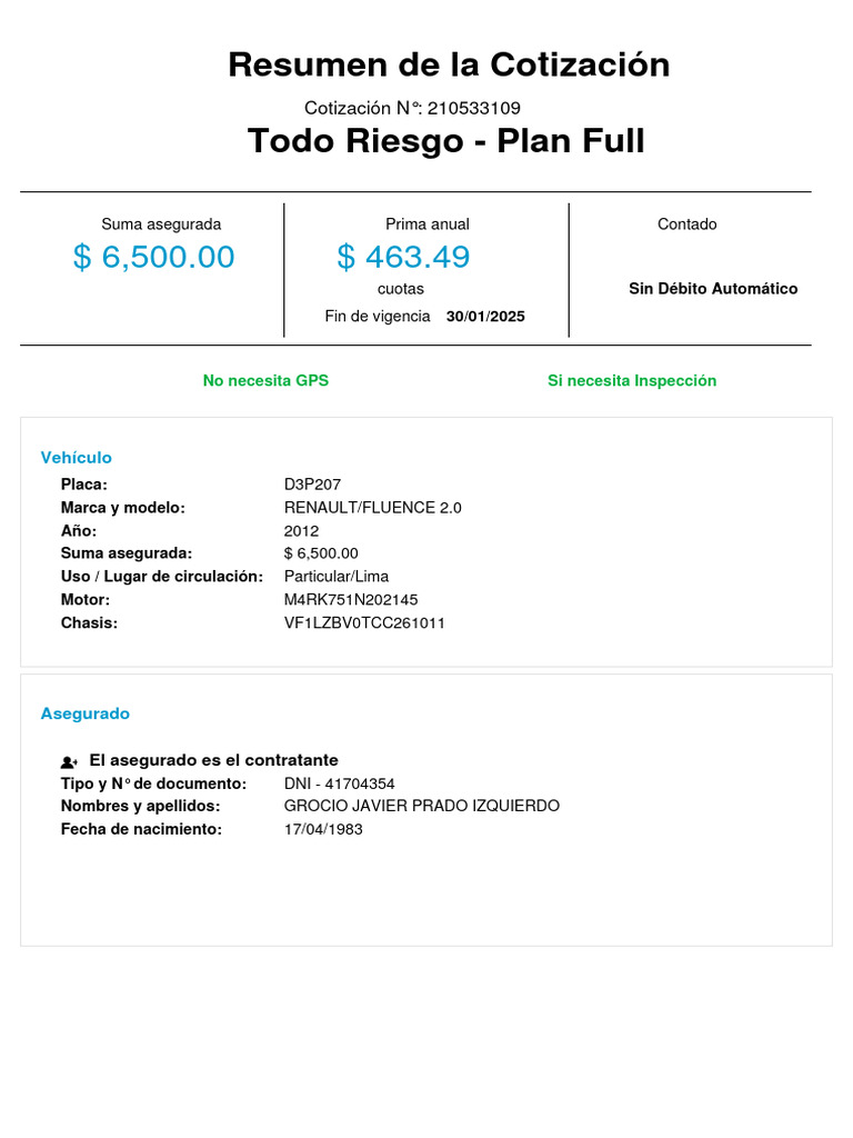 Cotización 210533109 20240130 | PDF