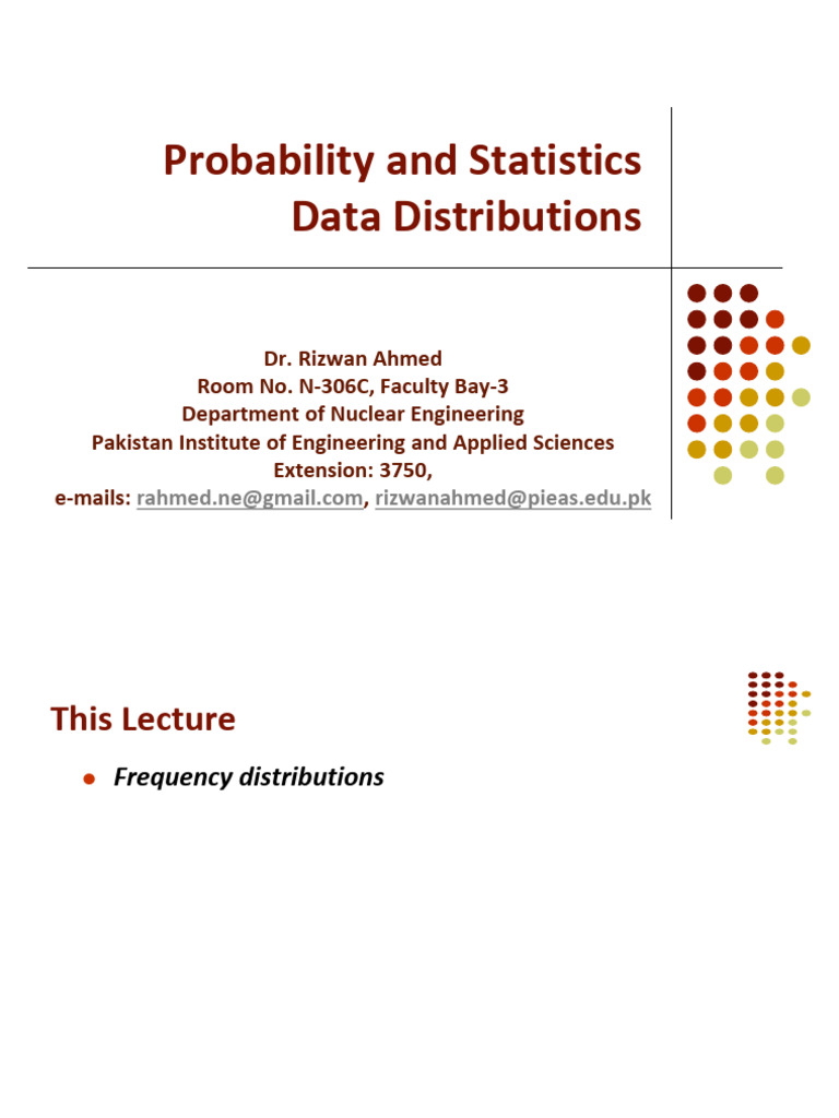 P&S04-Data Distributions | PDF | Histogram | Applied Mathematics