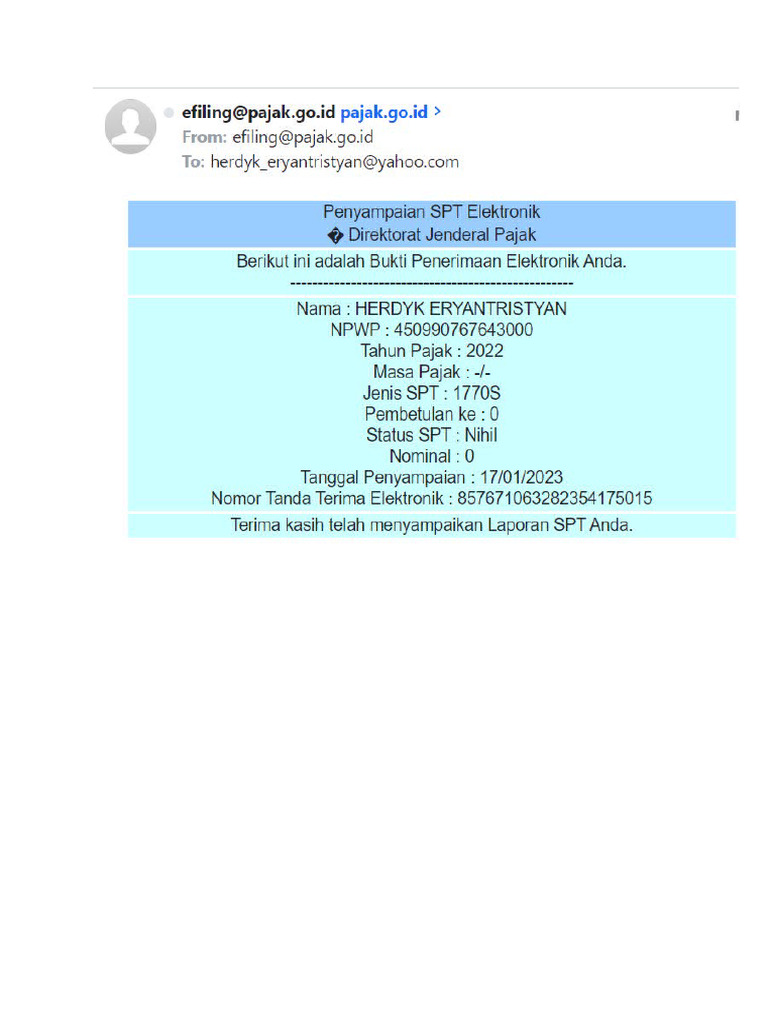Dokumen SPT 2022 | PDF