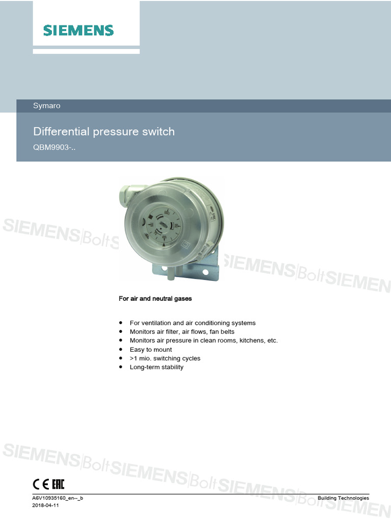 023 QBM9903 A6V10935160 en - B | PDF | Fuse (Electrical) | Pressure ...