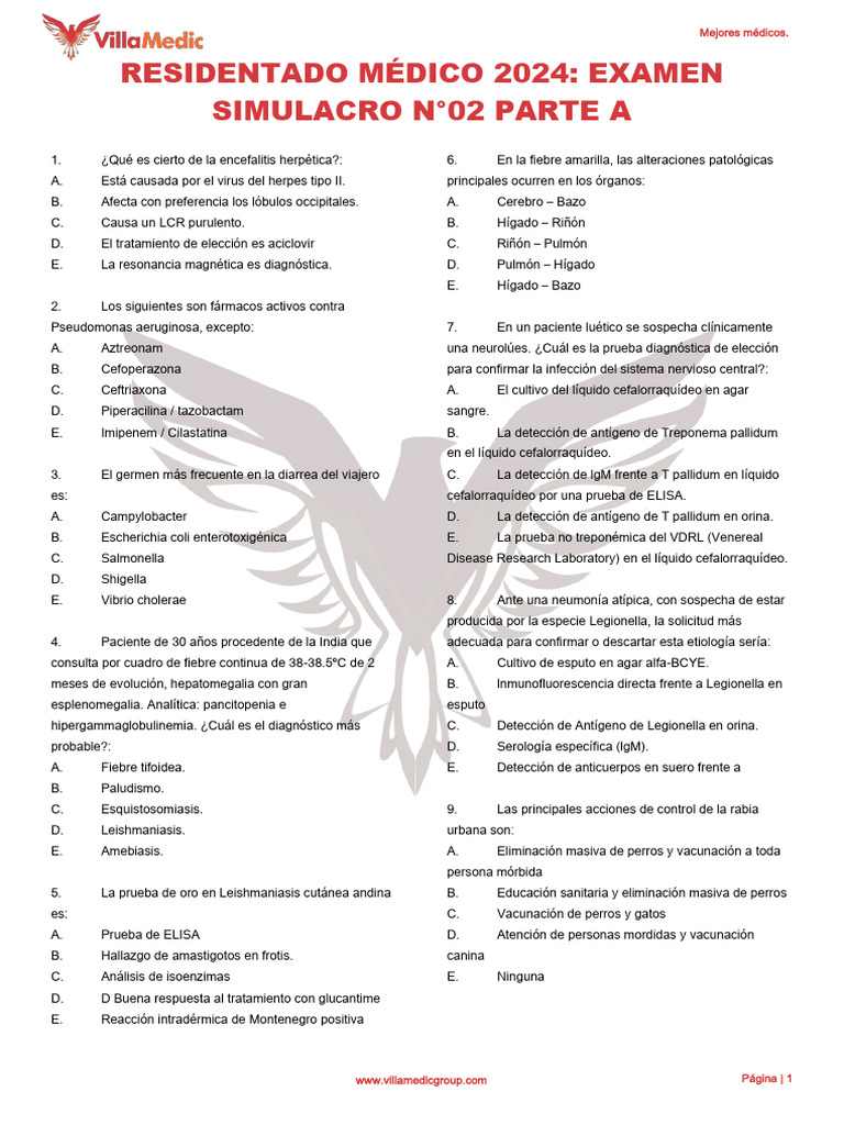 RM 2024 - Examen Simulacro 2 A | PDF