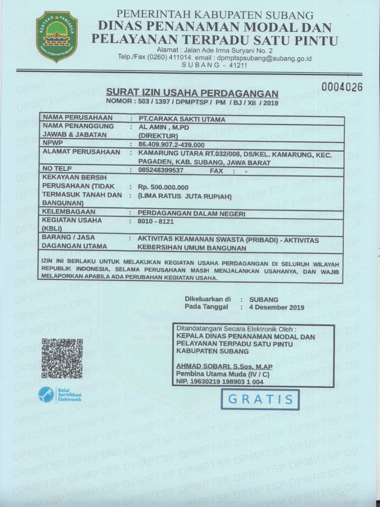 Siup Dan TDP Keamanan | PDF