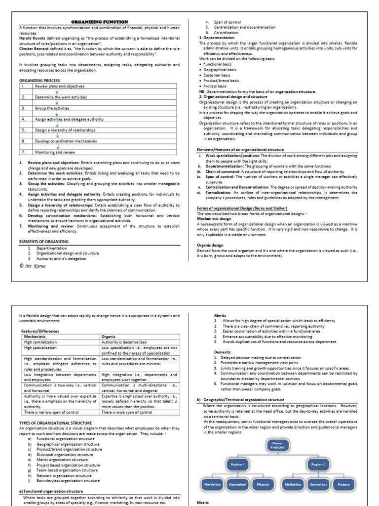 Organizing Function PDF Leadership And, Management Cpa Kasneb | Download Free PDF | Power ...