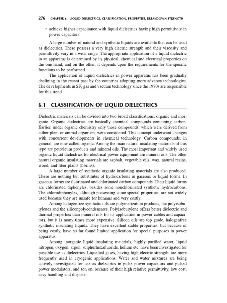 Liquid Insulating Materials | PDF