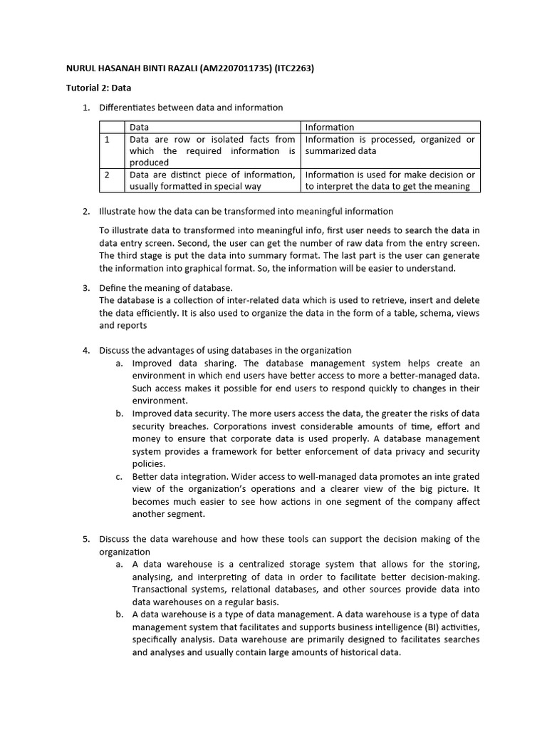 Tutorial 2 ITC | PDF