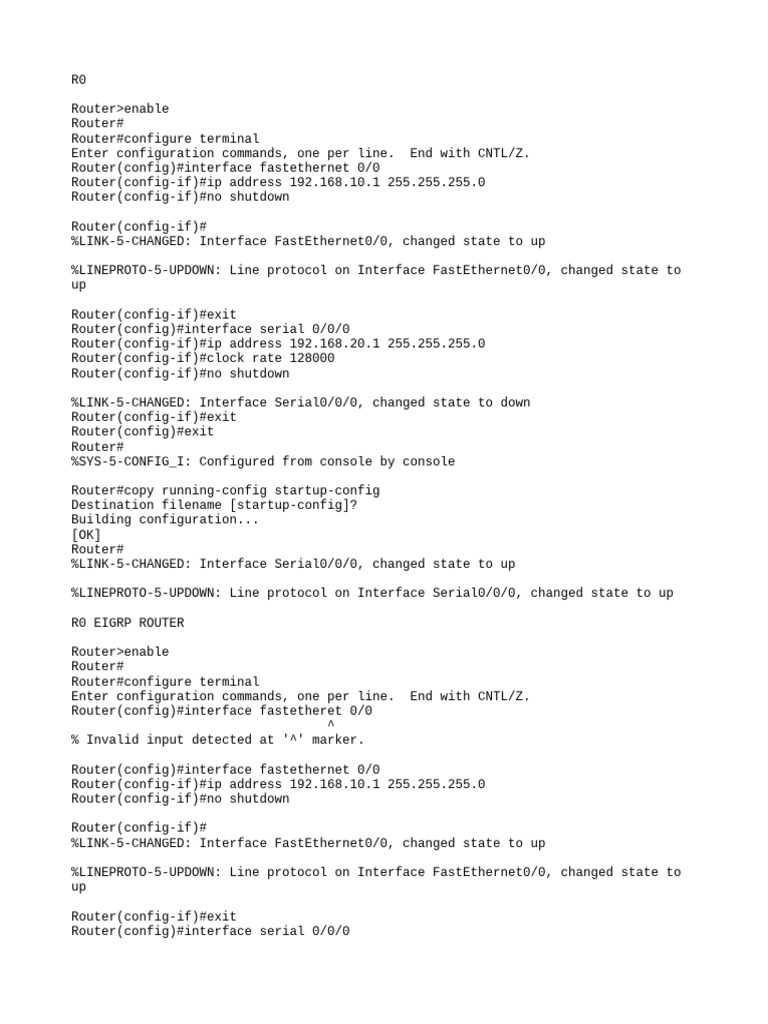 EIGRP | PDF | Router (Computing) | Command Line Interface