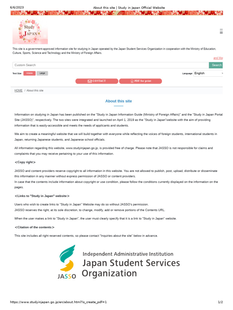 Study in Japan MEXT | PDF | Websites | Information