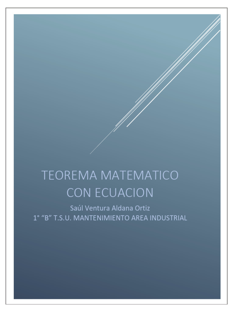 Practica 5 Teorema Matematico Con Ecuaciones y Formulas | PDF ...