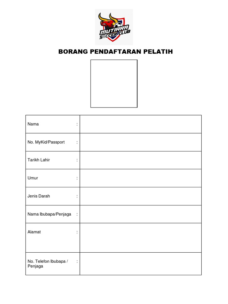 Borang Pendaftaran Pelatih MKS | PDF