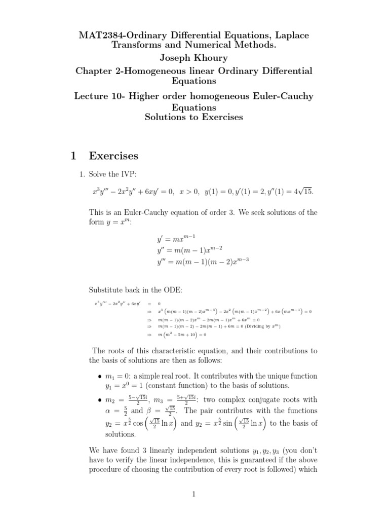 Solutions Lecture10 | PDF