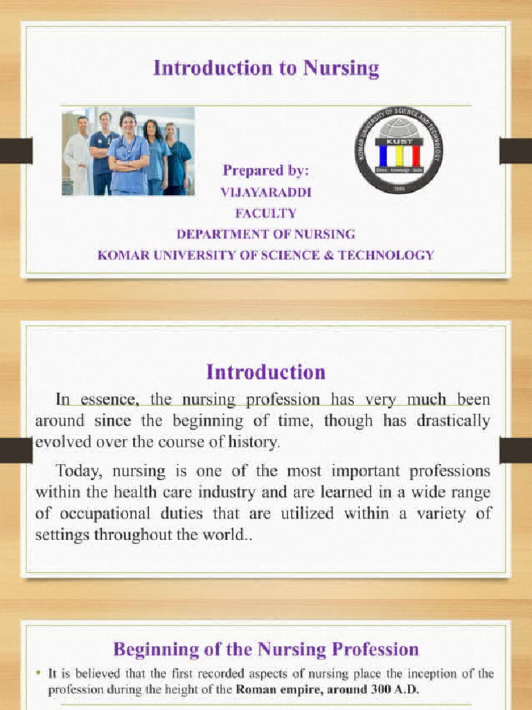 Introduction Definition of Nursing and Role and Functions of Nurse | PDF
