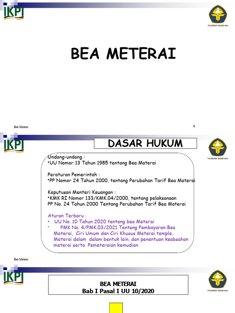 Bea Meterai New | PDF
