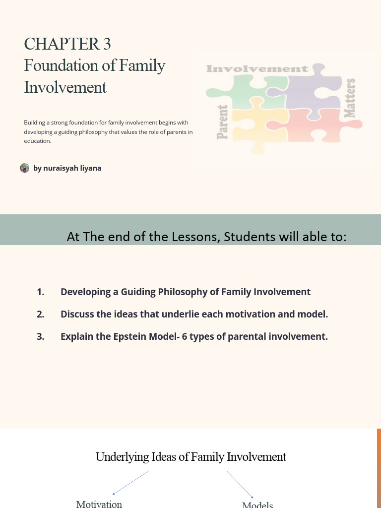 Foundation of Family Involvement | PDF