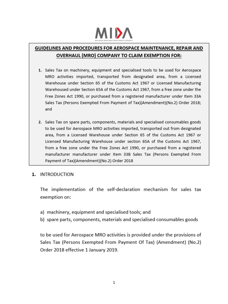 Guidelines and Procedures For Aerospace Mro | PDF | Business | Economies