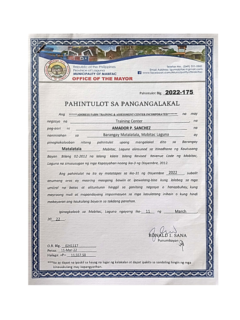 buSINESS PERMIT | PDF
