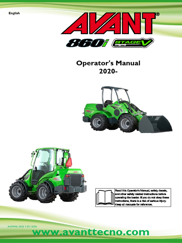 En Operator's Manual 860i Stage V 2020 - (A432324 2020 3) Web | PDF ...