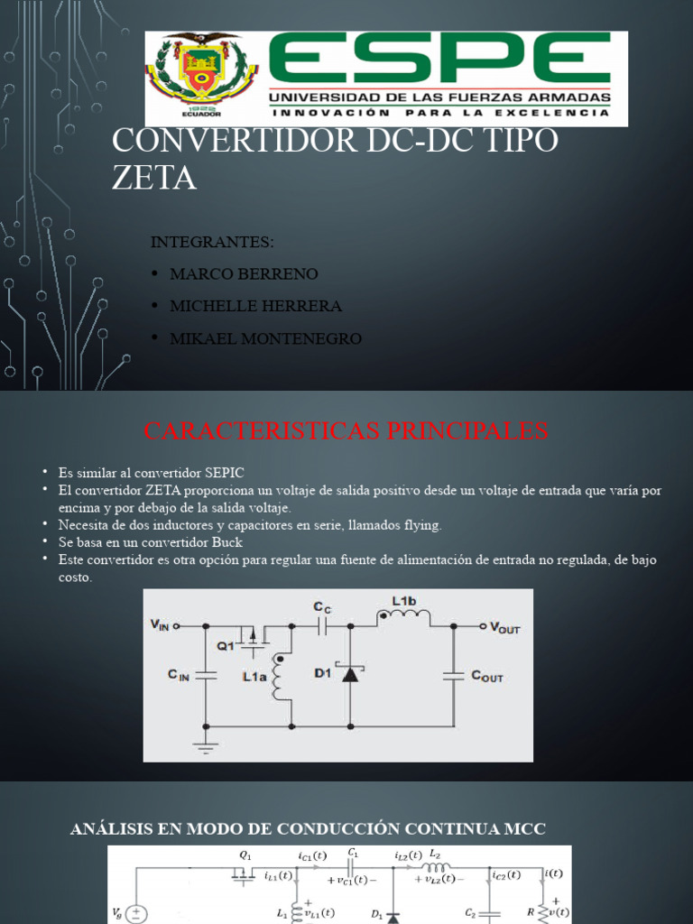 Convertidor DC DC Tipo Zeta | PDF