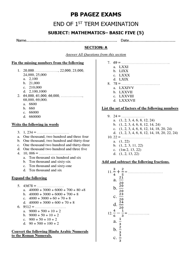 B5 Maths | Download Free PDF | Mathematics | Arithmetic