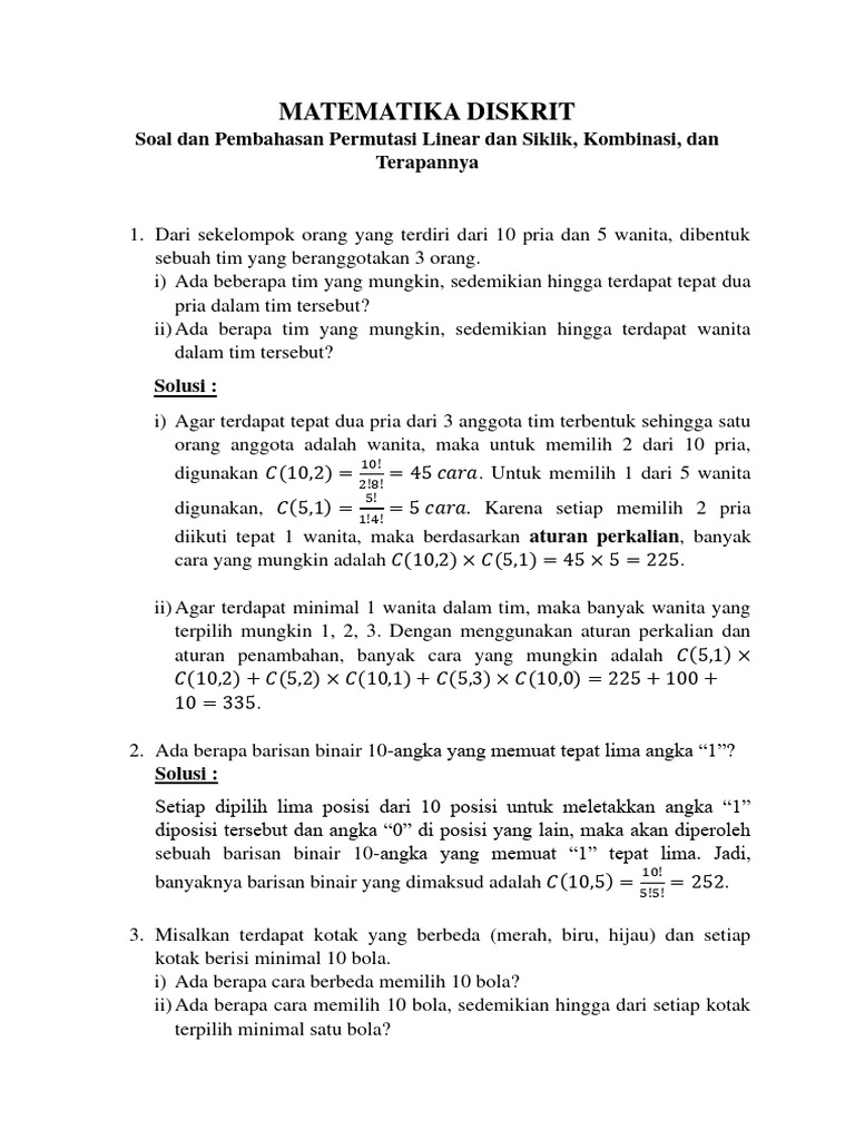 Soal Matematika Diskrit | PDF