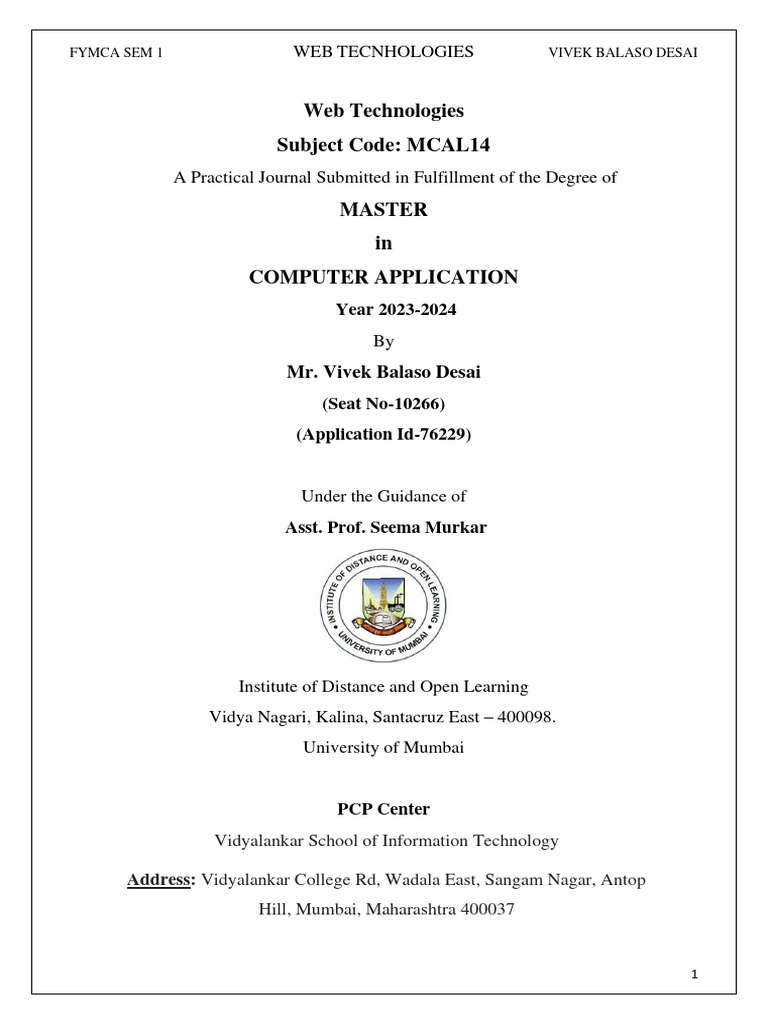 Web Technologies Practical. | PDF | Java Script | Information Technology