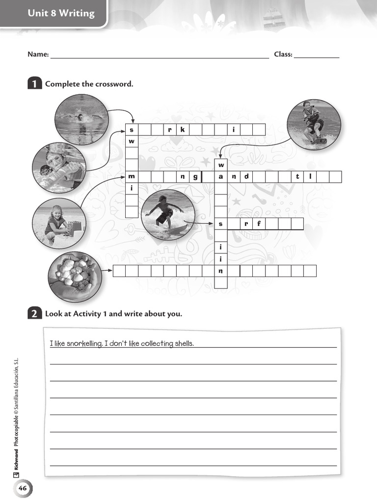 Wonder 3 Unit 8 Writing | PDF