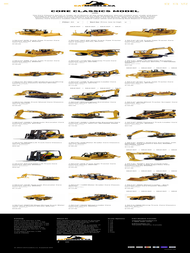 Core Classics Series Model, 150th Scale, CAT Models Canada, Diecast ...