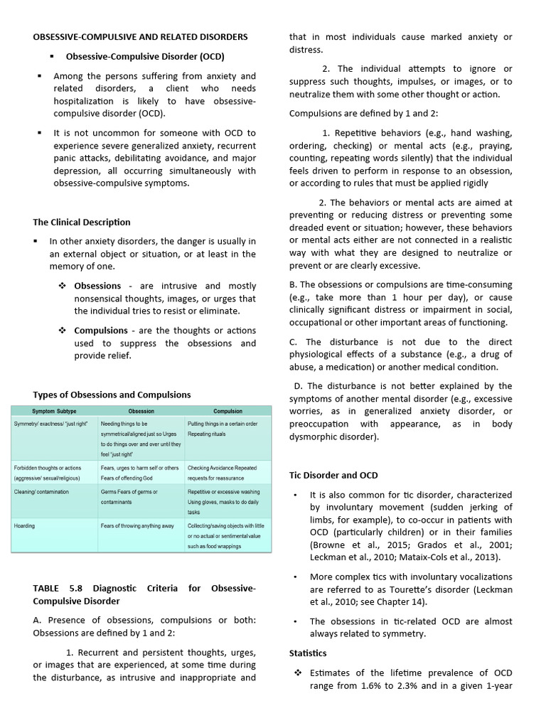 Ocd | Download Free PDF | Obsessive–Compulsive Disorder | Anxiety Disorder